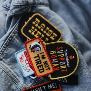 CUSTOM Embroidered Iron on PATCH – Cool Vest Patches for Special Outfit ...
