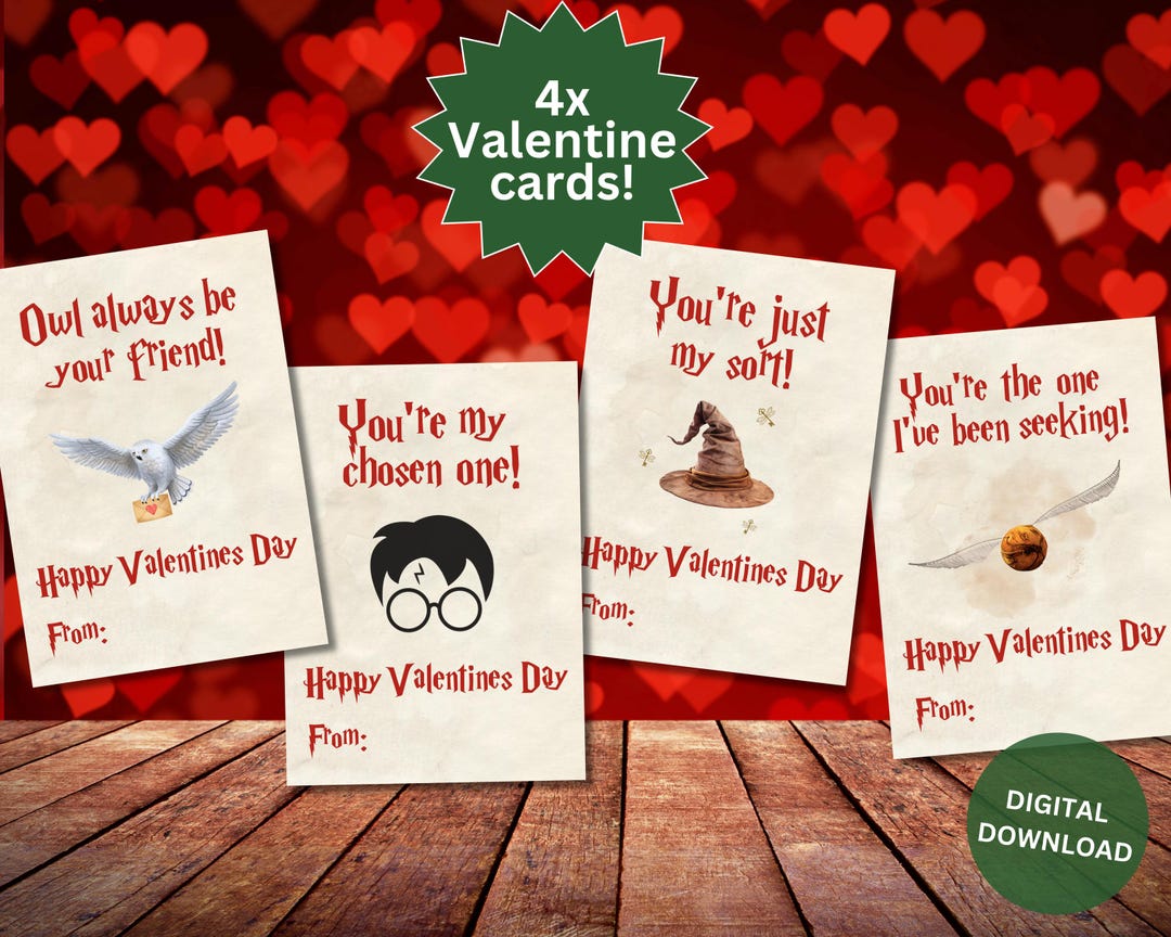 Harry Potter Valentine Cards, Harry Potter Digital Vday Classroom ...