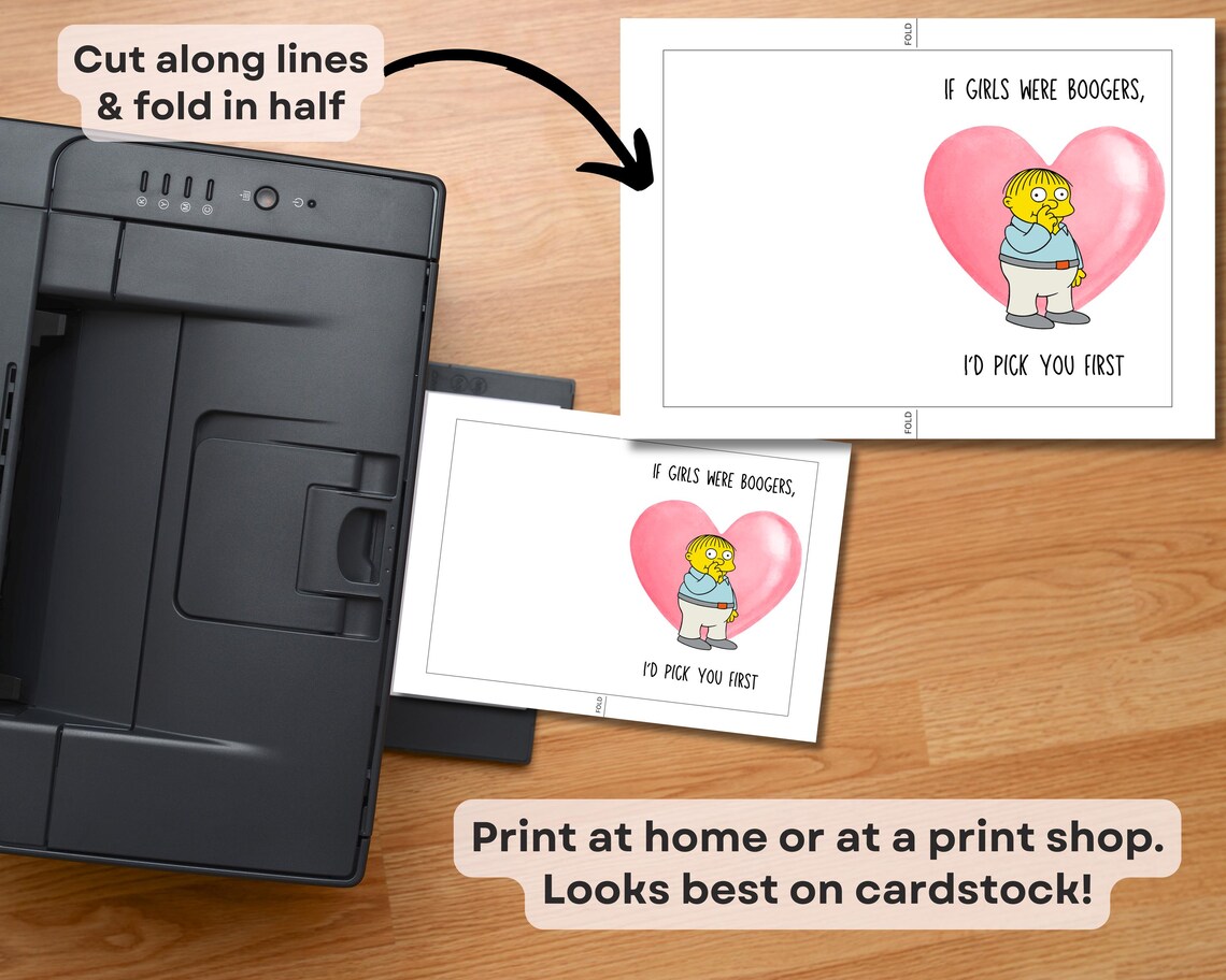 Ralph Wiggum Valentine Card, Simpsons Valentine, I Choo Choose You ...