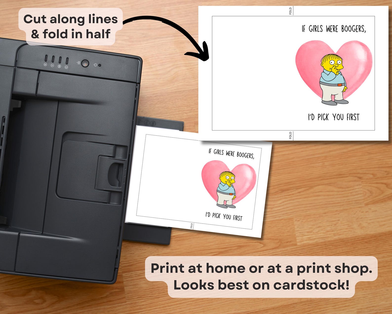 Ralph Wiggum Valentine Card, Simpsons Valentine, I Choo Choose You ...
