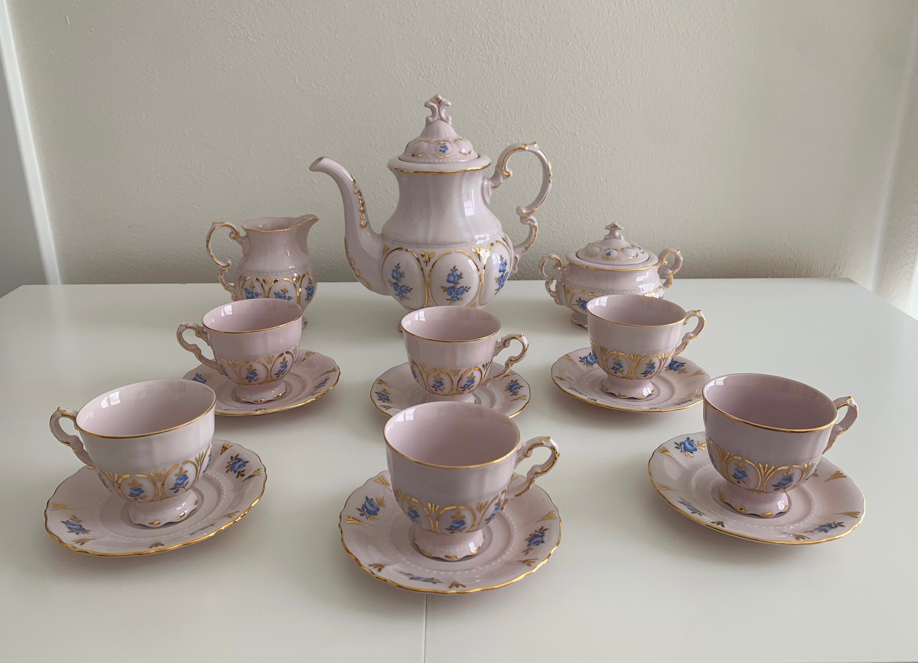 Full Vintage Porcelain Coffee Set - Etsy