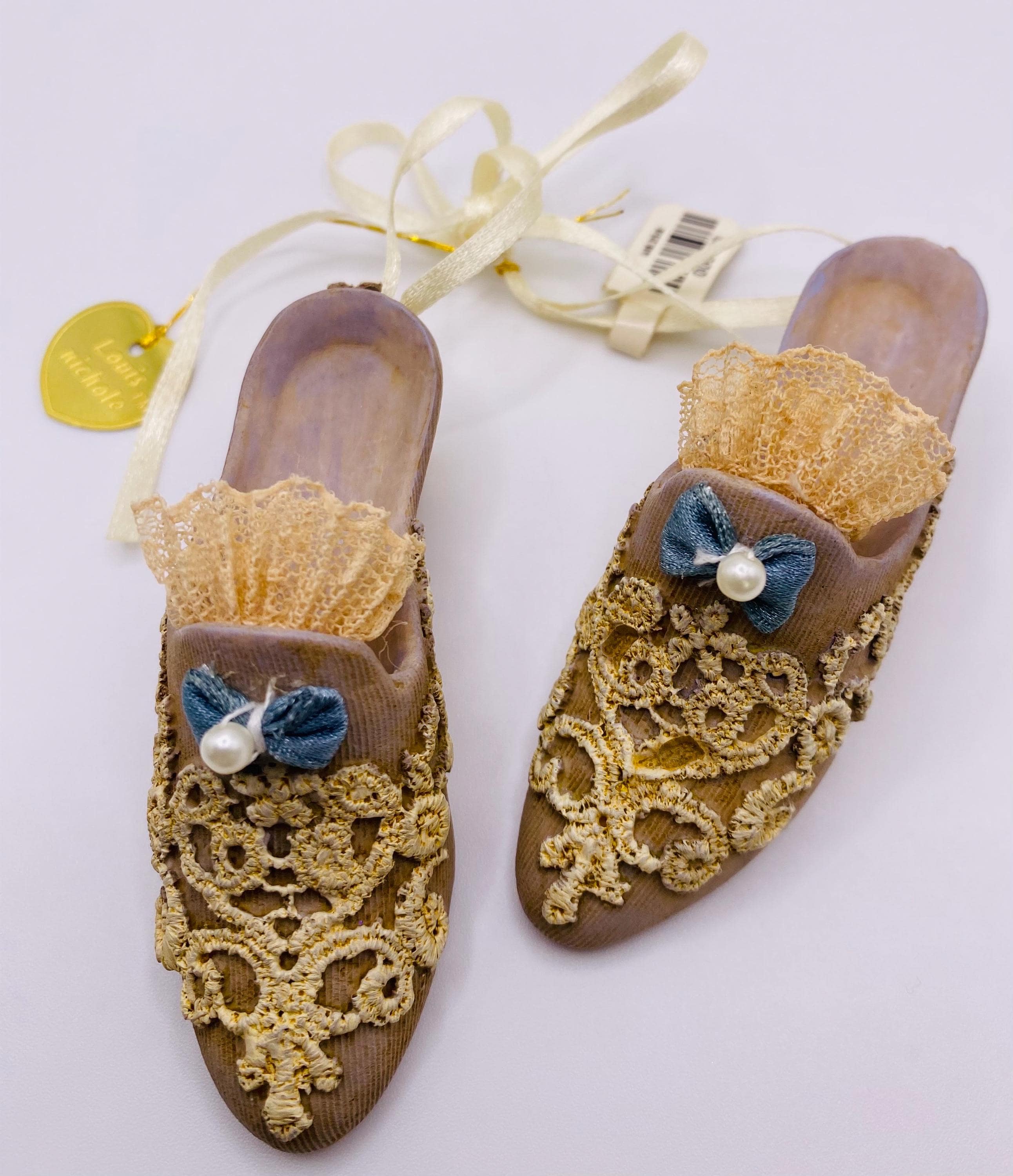Vintage Christmas the House of Louis Nichole Embellished Shoes Ornament ...