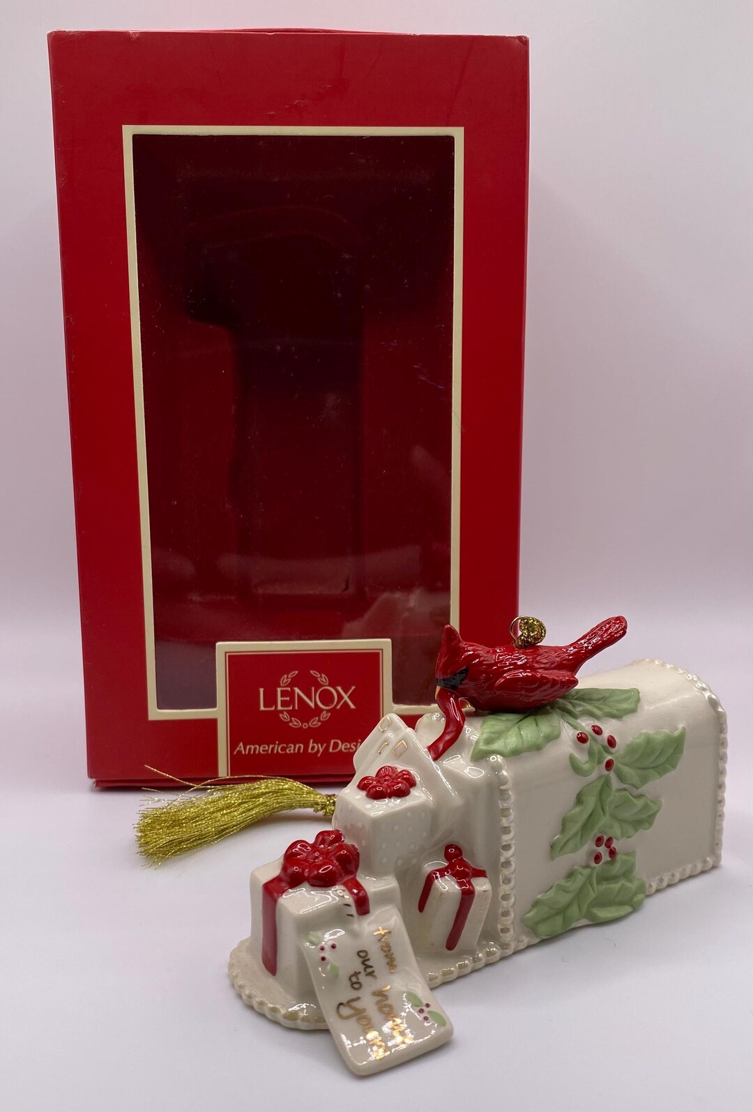Vintage Lenox From Our Home to Yours Mail Box Ornament in Original Box ...