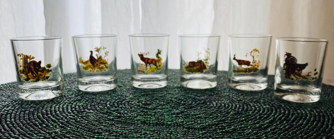 MCM Set of 6 Wild Game Shot Glass Set With Original Box - Etsy