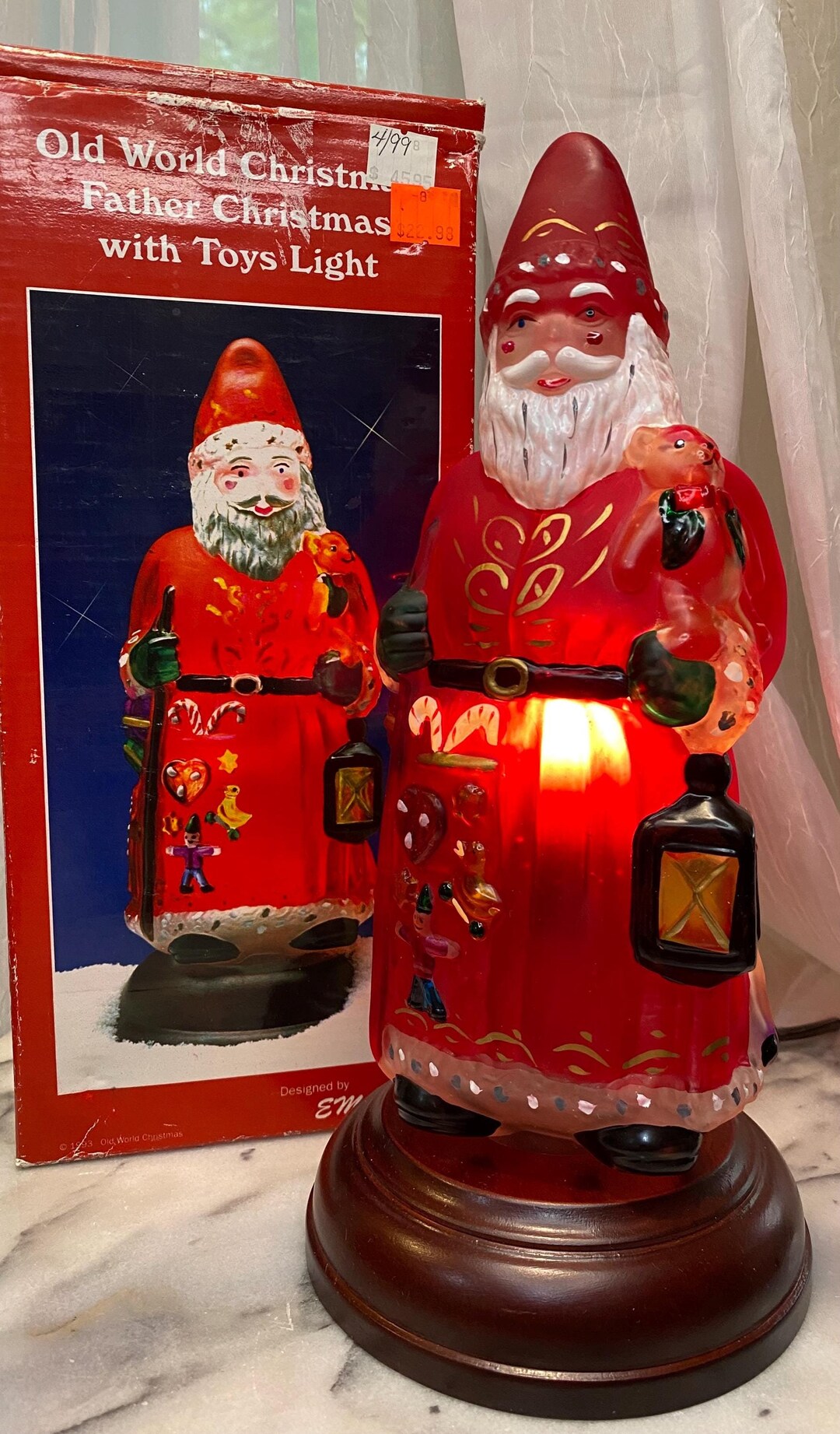 Retired Vintage EM Merck Old World Christmas Father Christmas With Toys ...