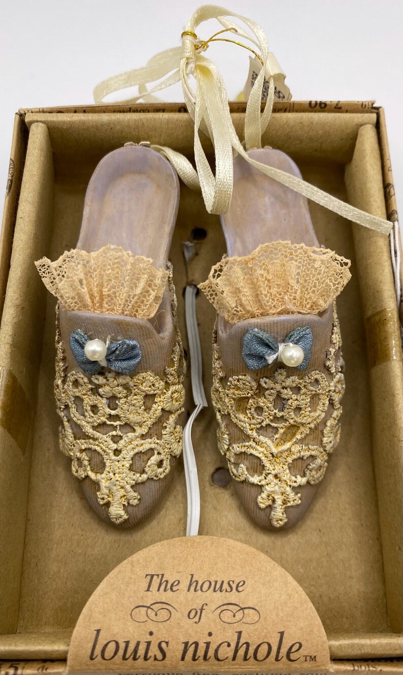 Vintage Christmas the House of Louis Nichole Embellished Shoes Ornament ...