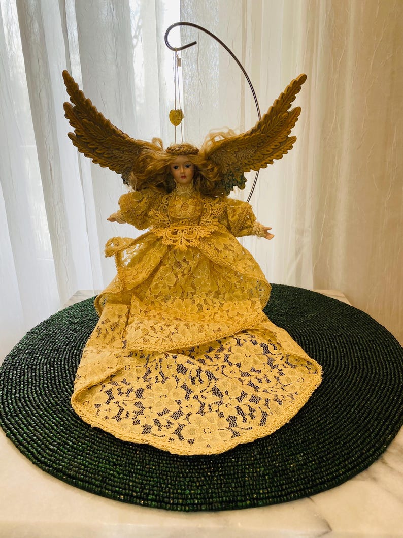Louis Nichole Victorian Lace Angel Tree Topper Boxed Christmas Angel ...