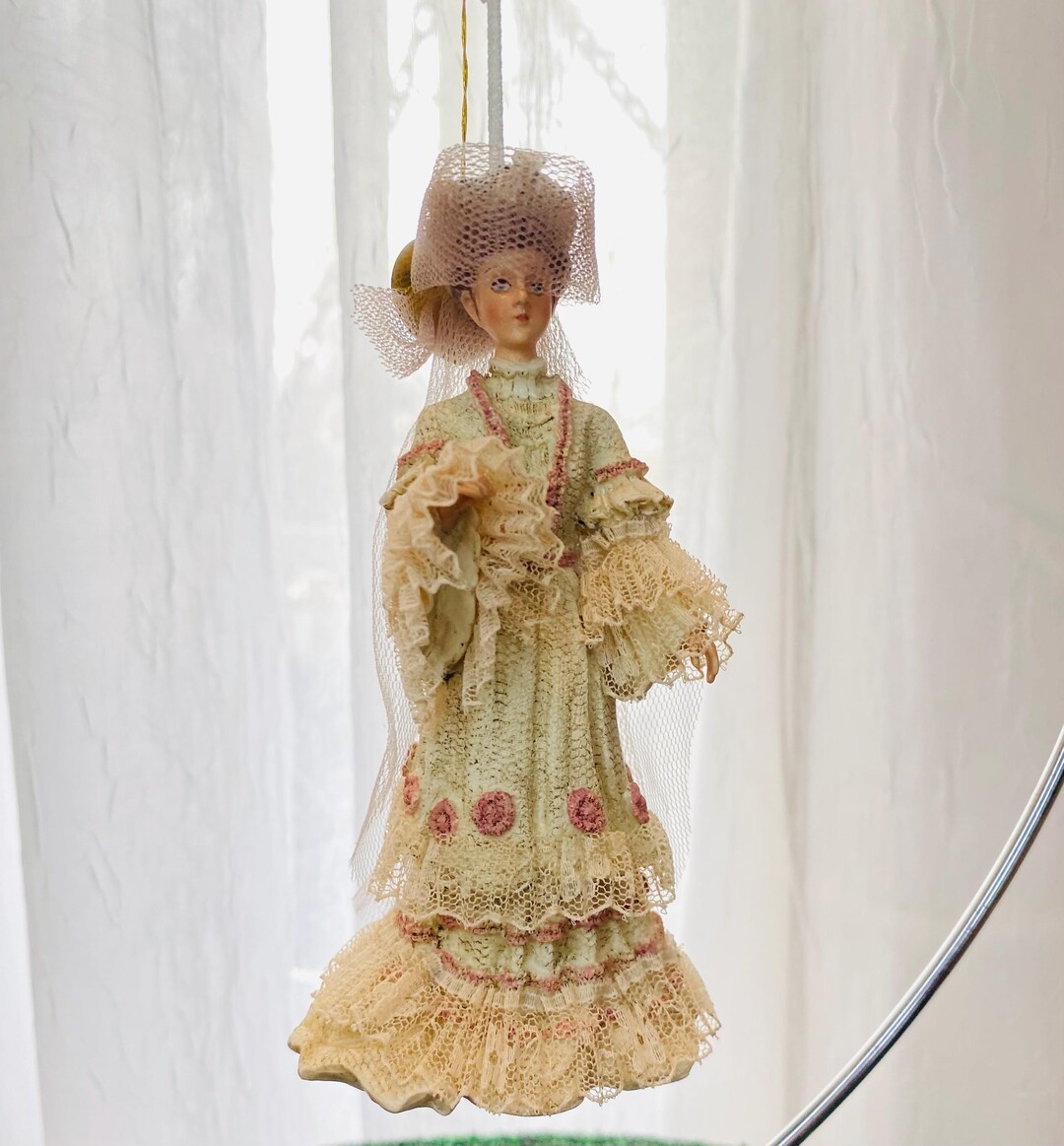 Louis Nichole Victorian Lace Lady Ornament Boxed Society Lady ...