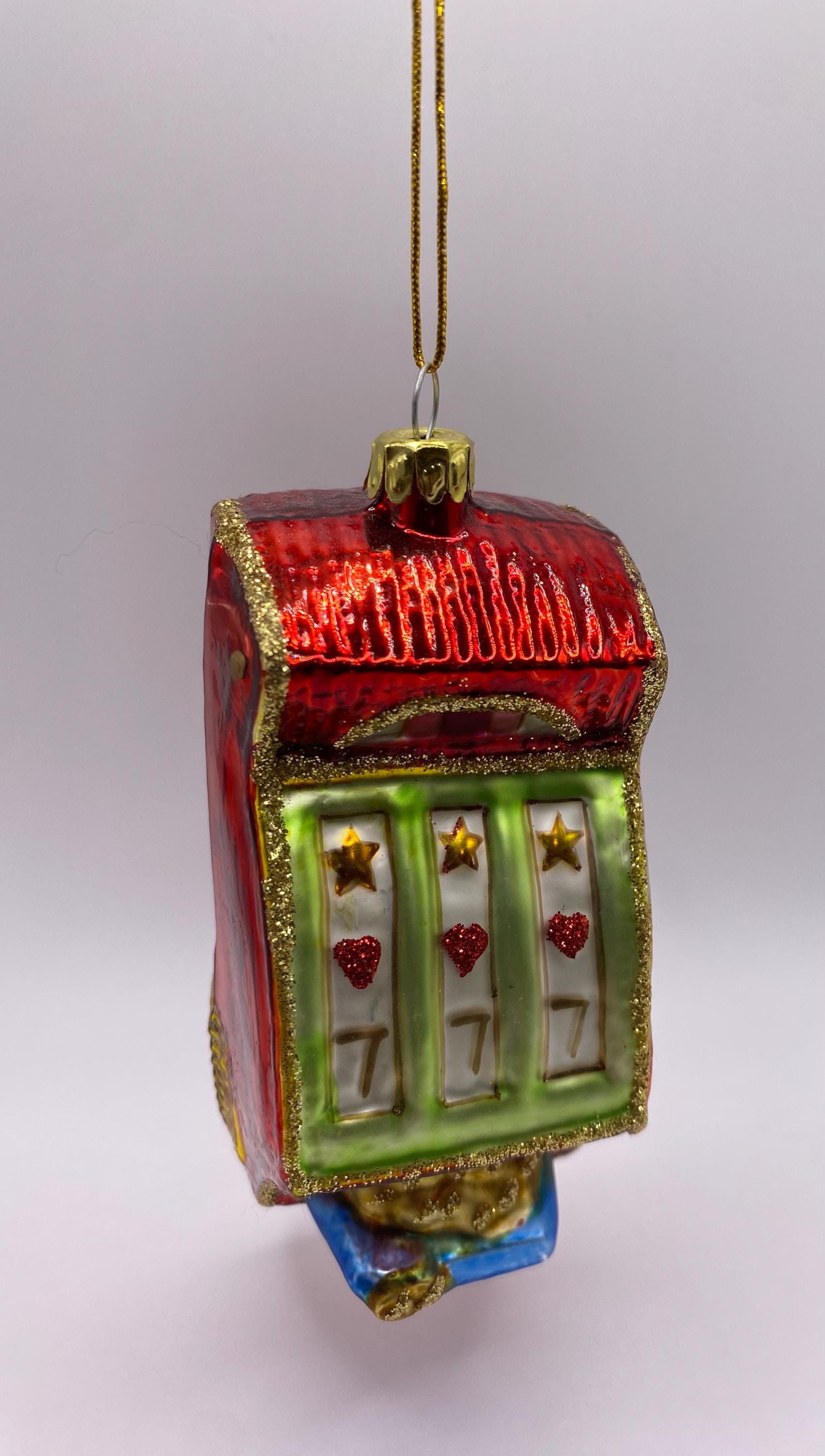 Vintage Christmas Lucky 7 Slot Machine Blown Glass Tree Ornament - Etsy