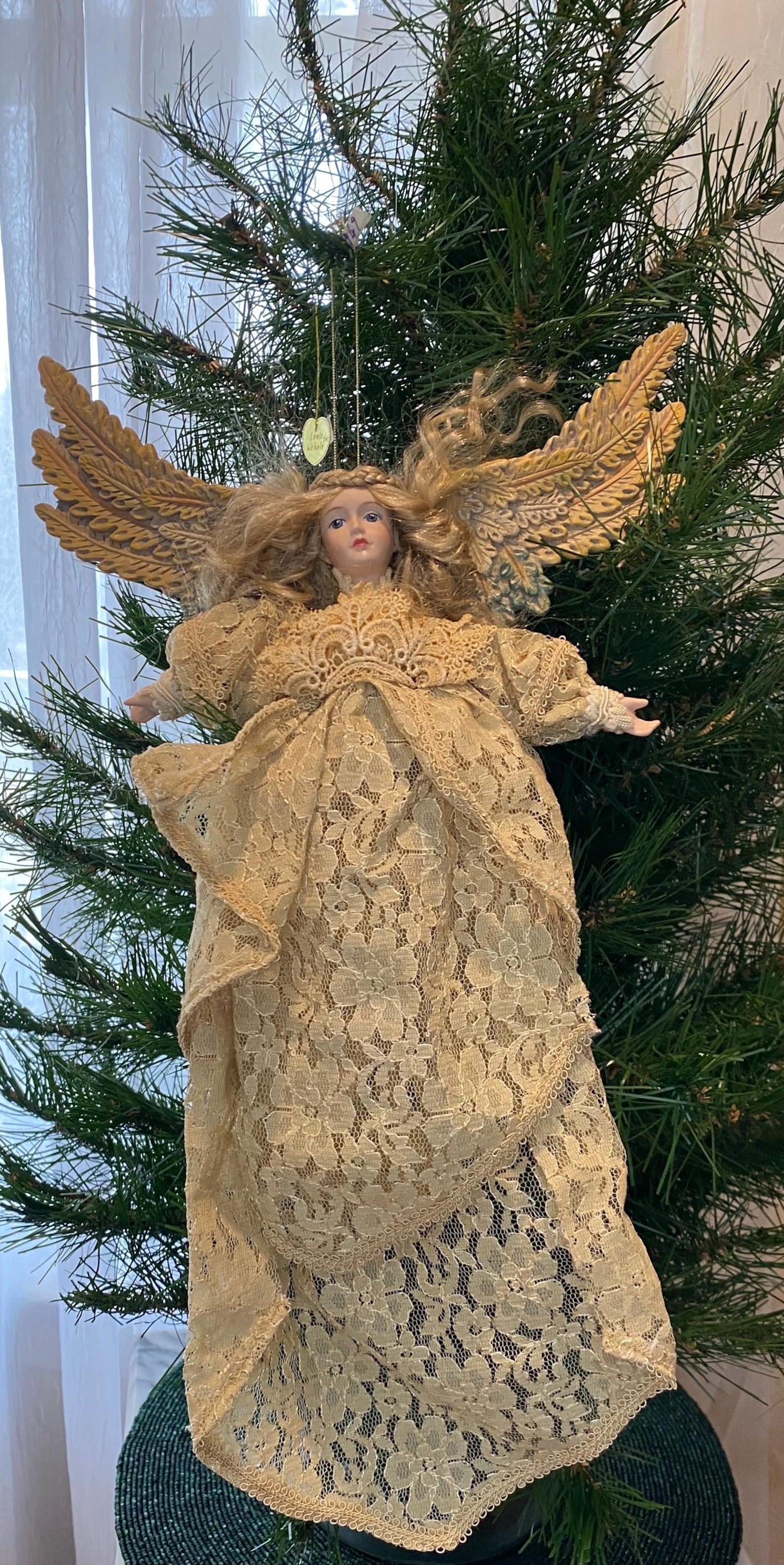 Louis Nichole Victorian Lace Angel Tree Topper Boxed Christmas Angel ...