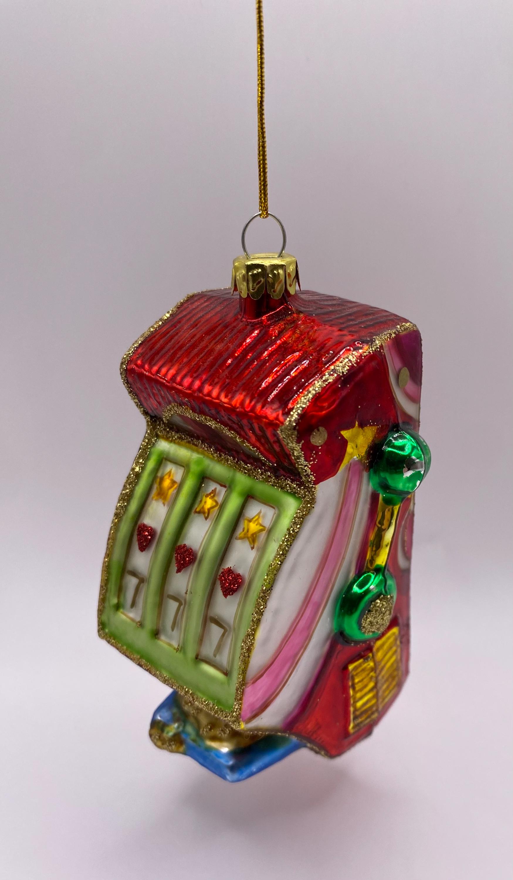 Vintage Christmas Lucky 7 Slot Machine Blown Glass Tree Ornament - Etsy