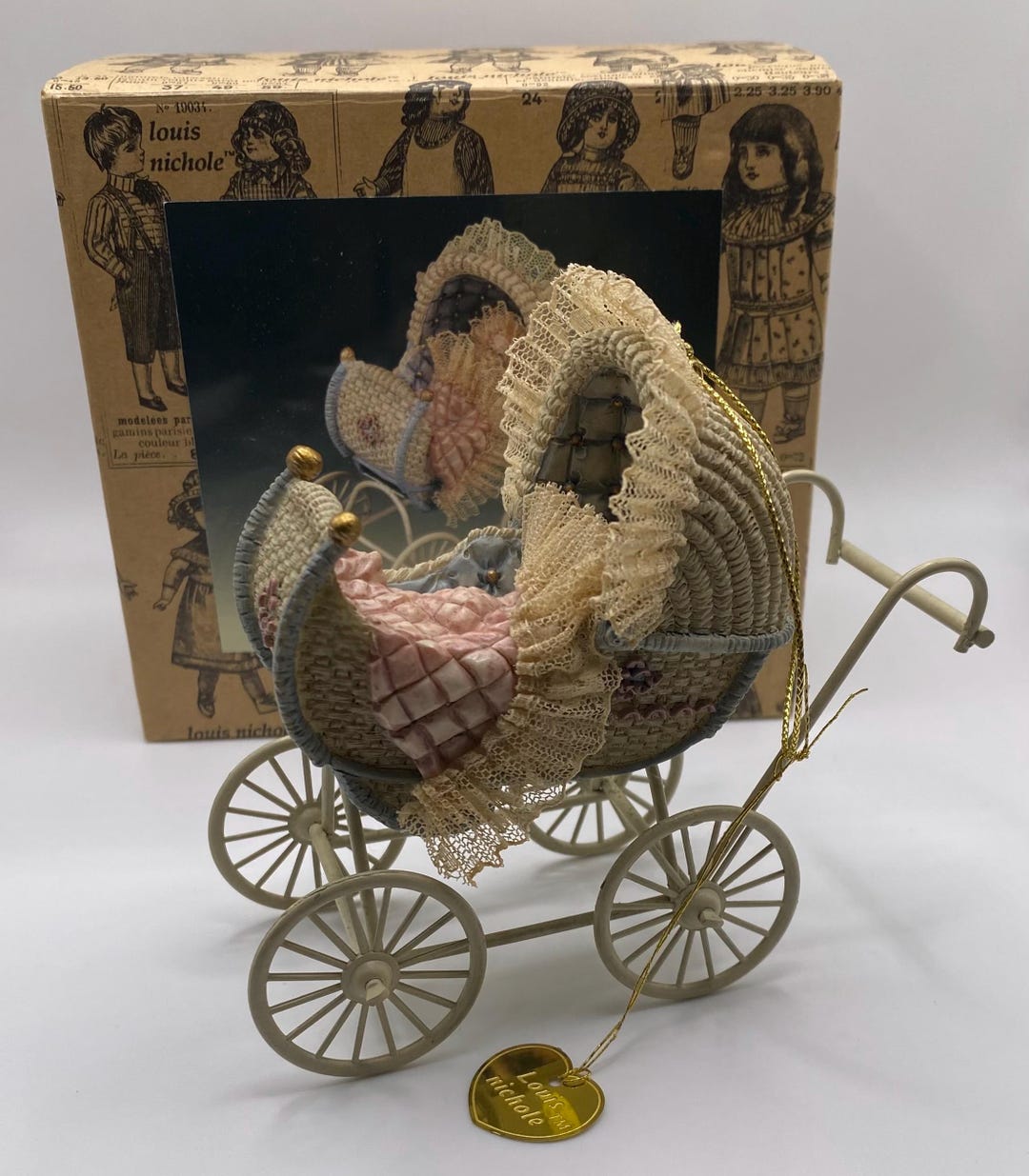 Vintage Christmas the House of Louis Nichole Victorian Baby Carraige ...