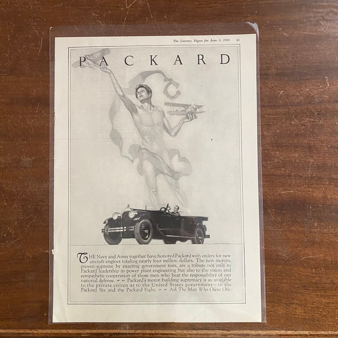 Original 1926 Packard Automobile Magazine Advertisement - Etsy