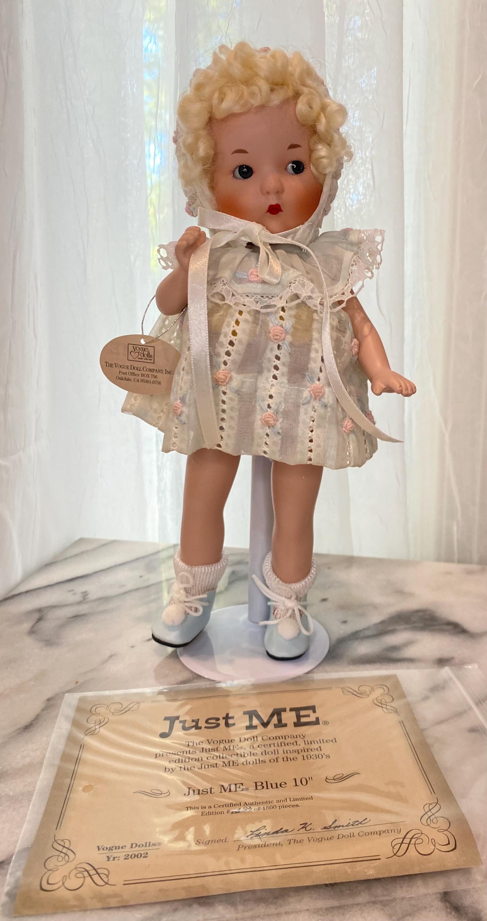 Vogue Doll Just ME Blue 10 Doll With Authenticity Docs and Original Box ...