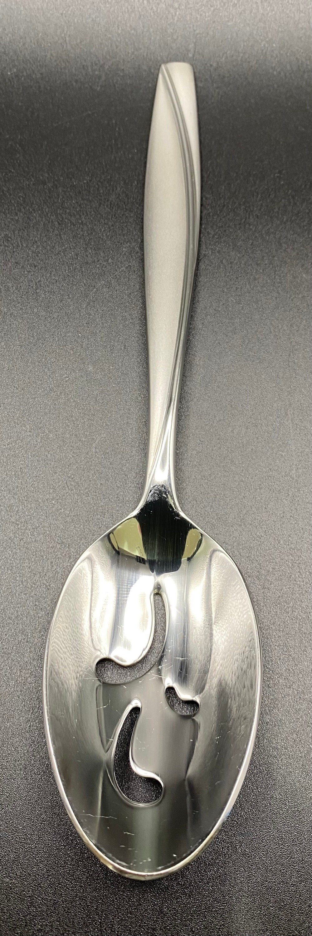 Camlynn Cleo Stainless by Oneida Silver Slotted Serving Spoon - Etsy