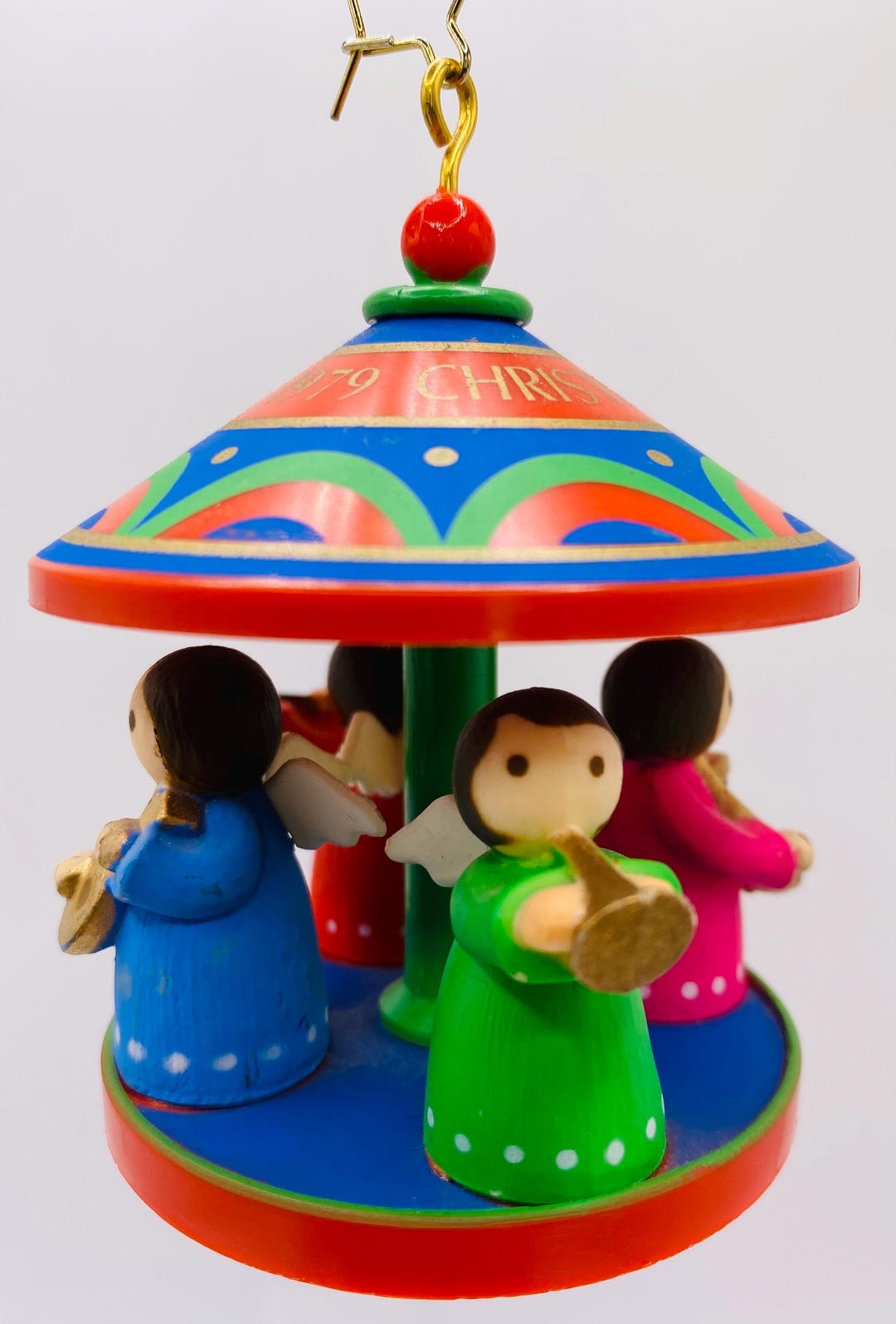 Vintage Hallmark Christmas Musical Angels Carousel Ornament - Etsy