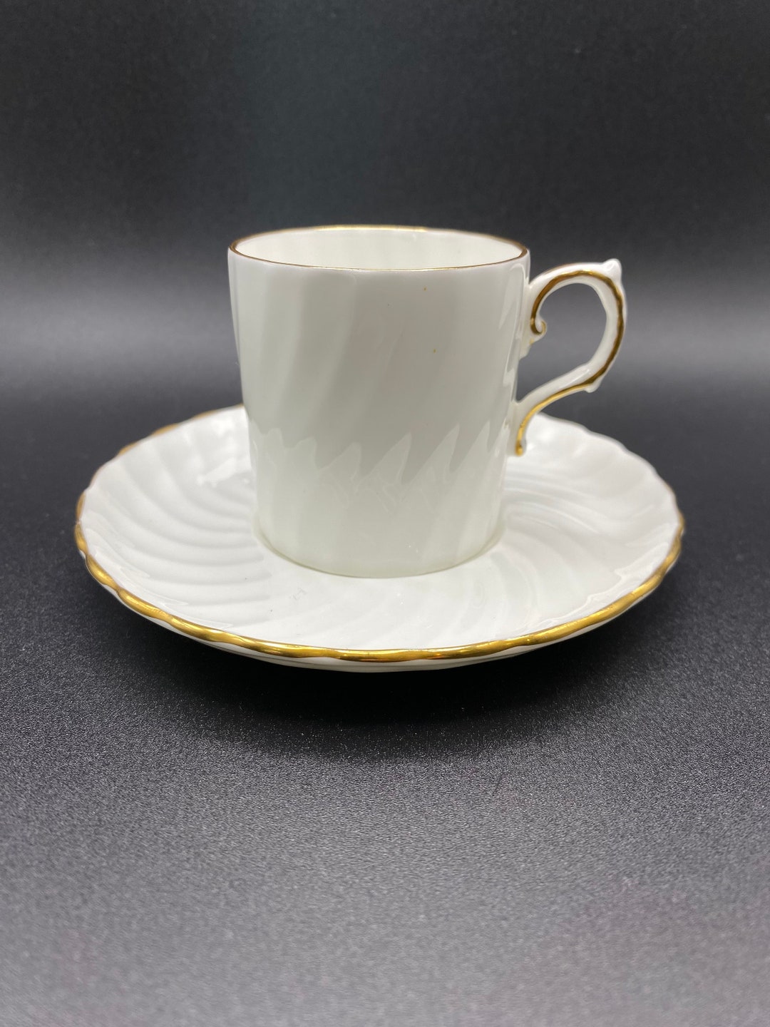 Simplicity by John Aynsley Flat Demitasse Cup and Saucer - Etsy