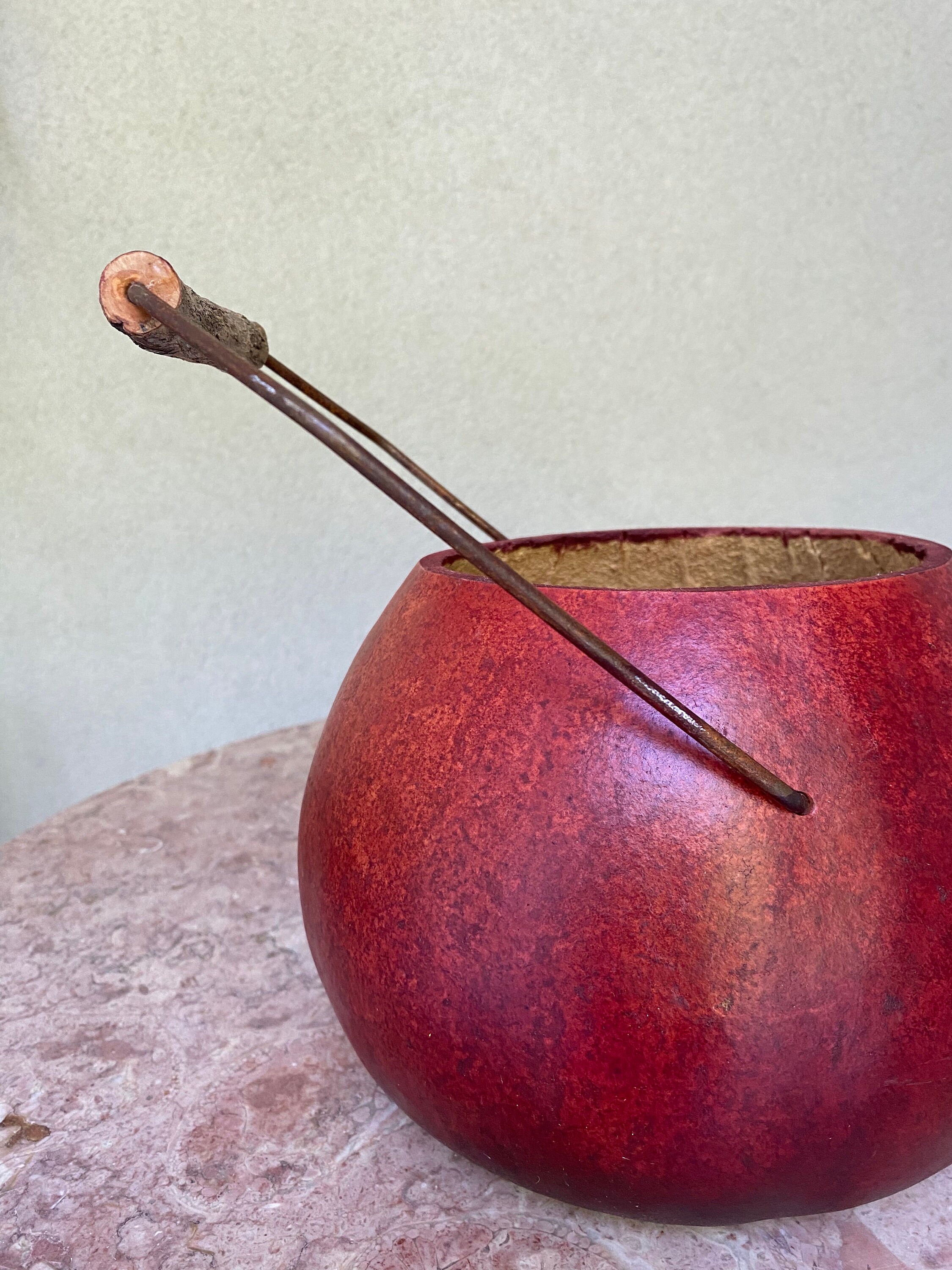 Red Gourd Made Into a Basket - Etsy