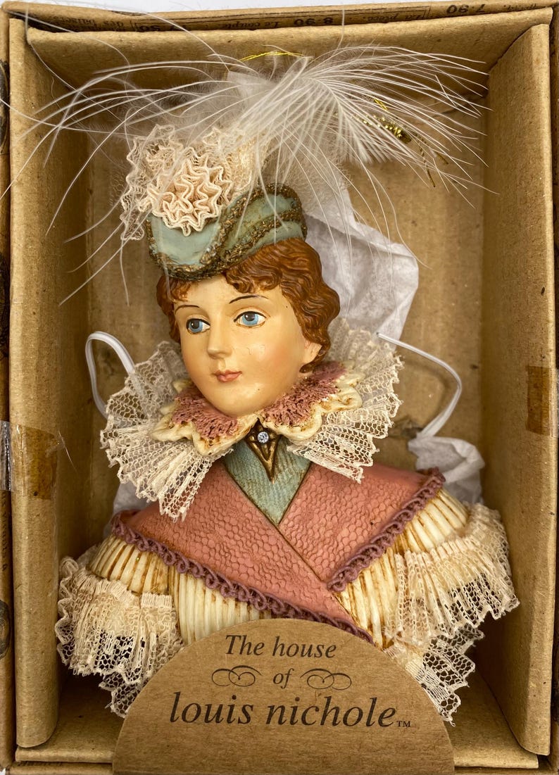 Vintage Christmas the House of Louis Nichole Victorian Lady Bust ...