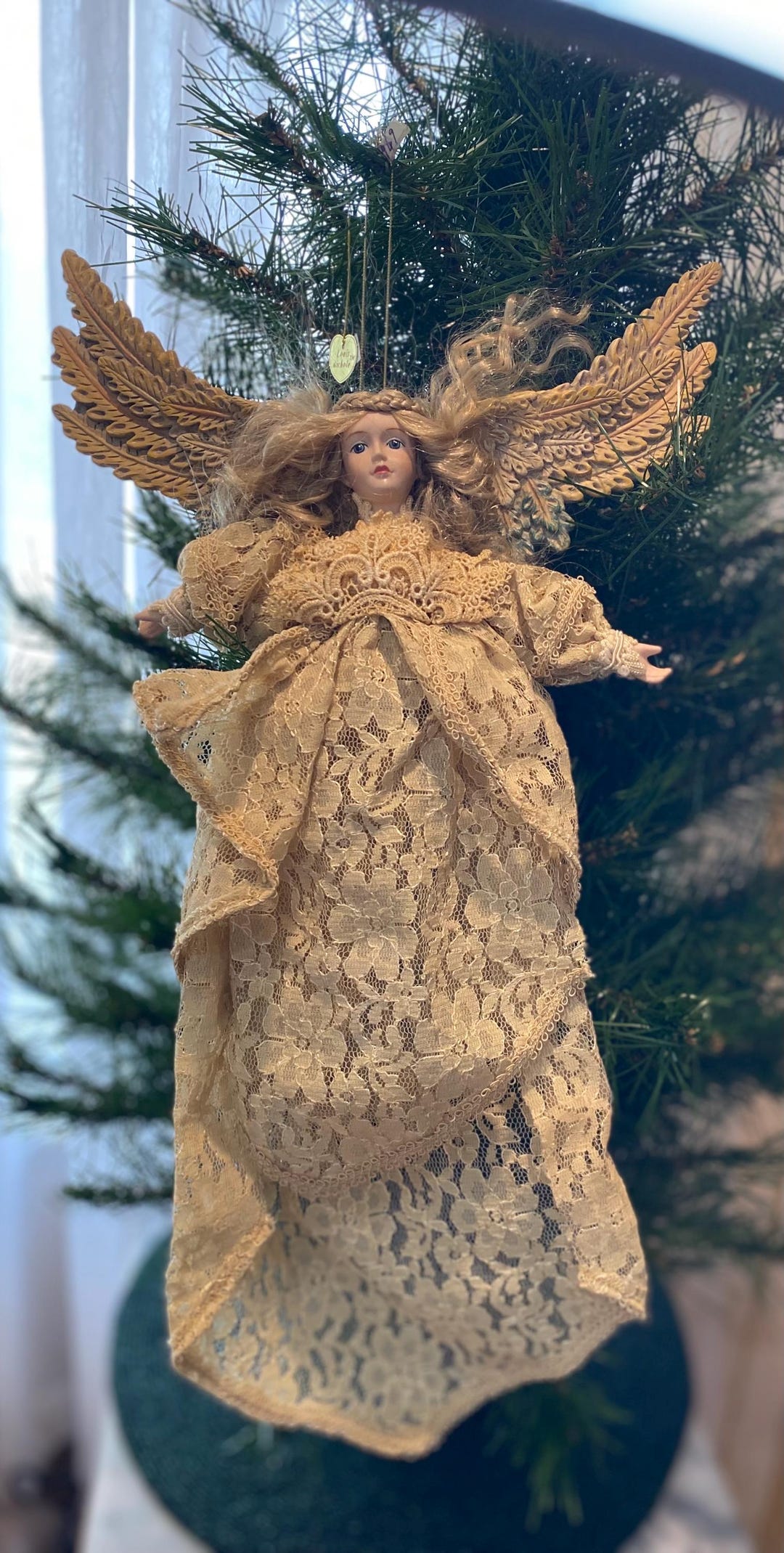 Louis Nichole Victorian Lace Angel Tree Topper Boxed Christmas Angel ...
