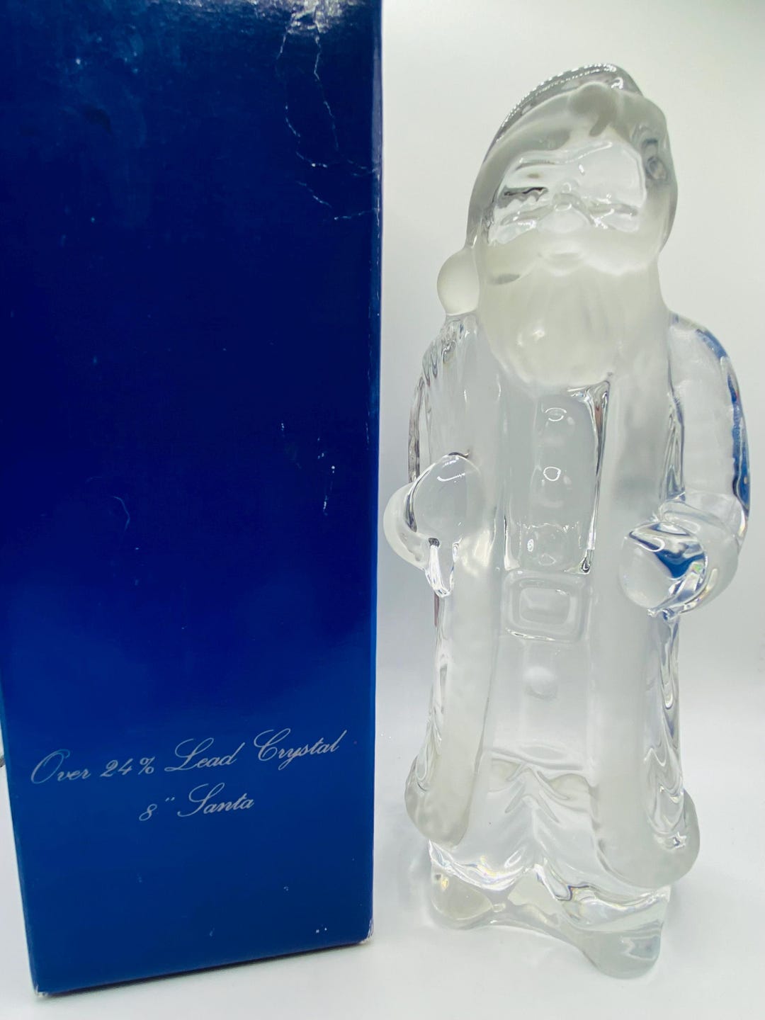Vintage Christmas Lead Crystal 8-inch Santa by the Tuscany Collection ...