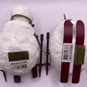 Set of 2 Snowman Figurines Made by FORESIDE, Gorham Maine - Etsy