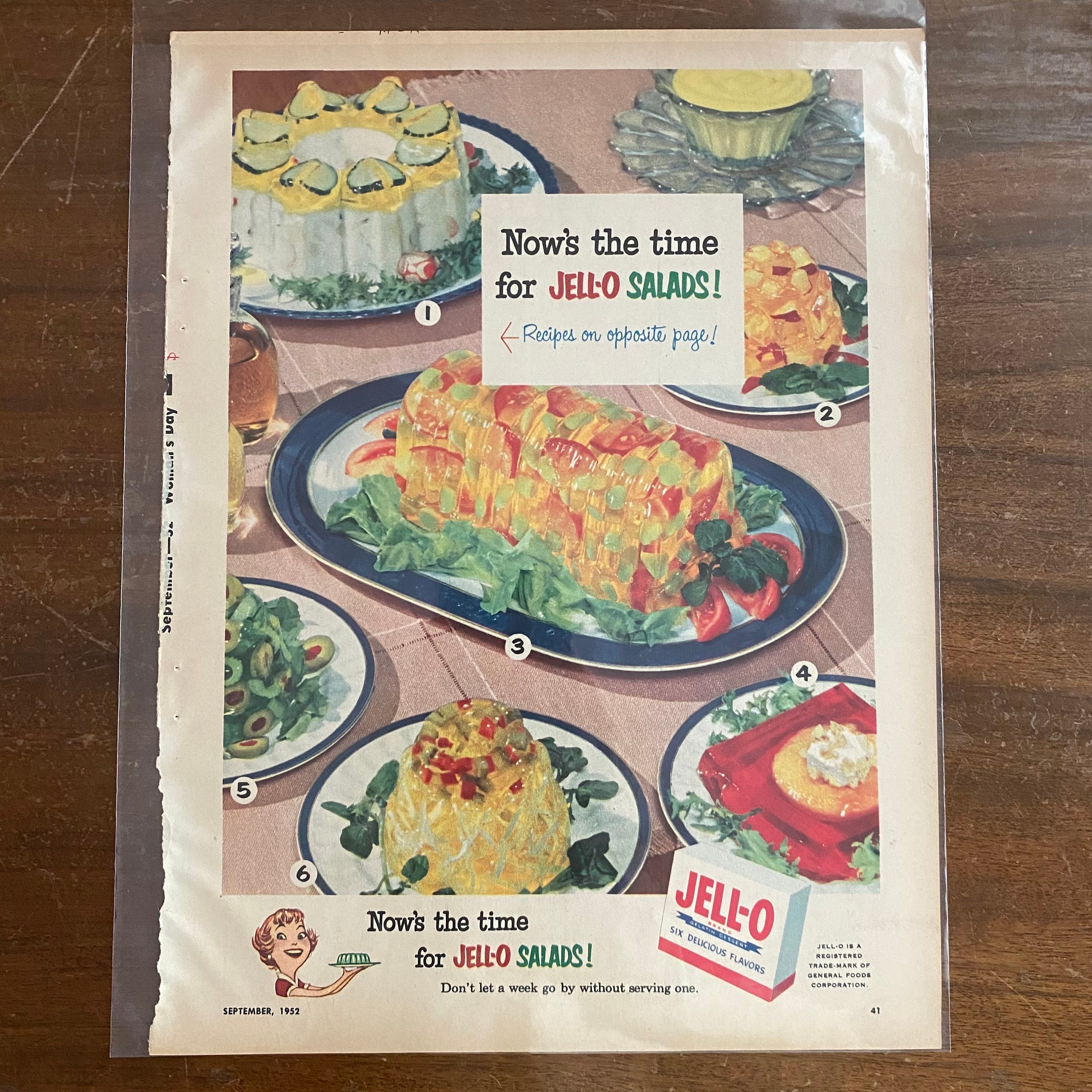 Original 1952 JELLO-O Woman's Day Magazine Advertising - Etsy