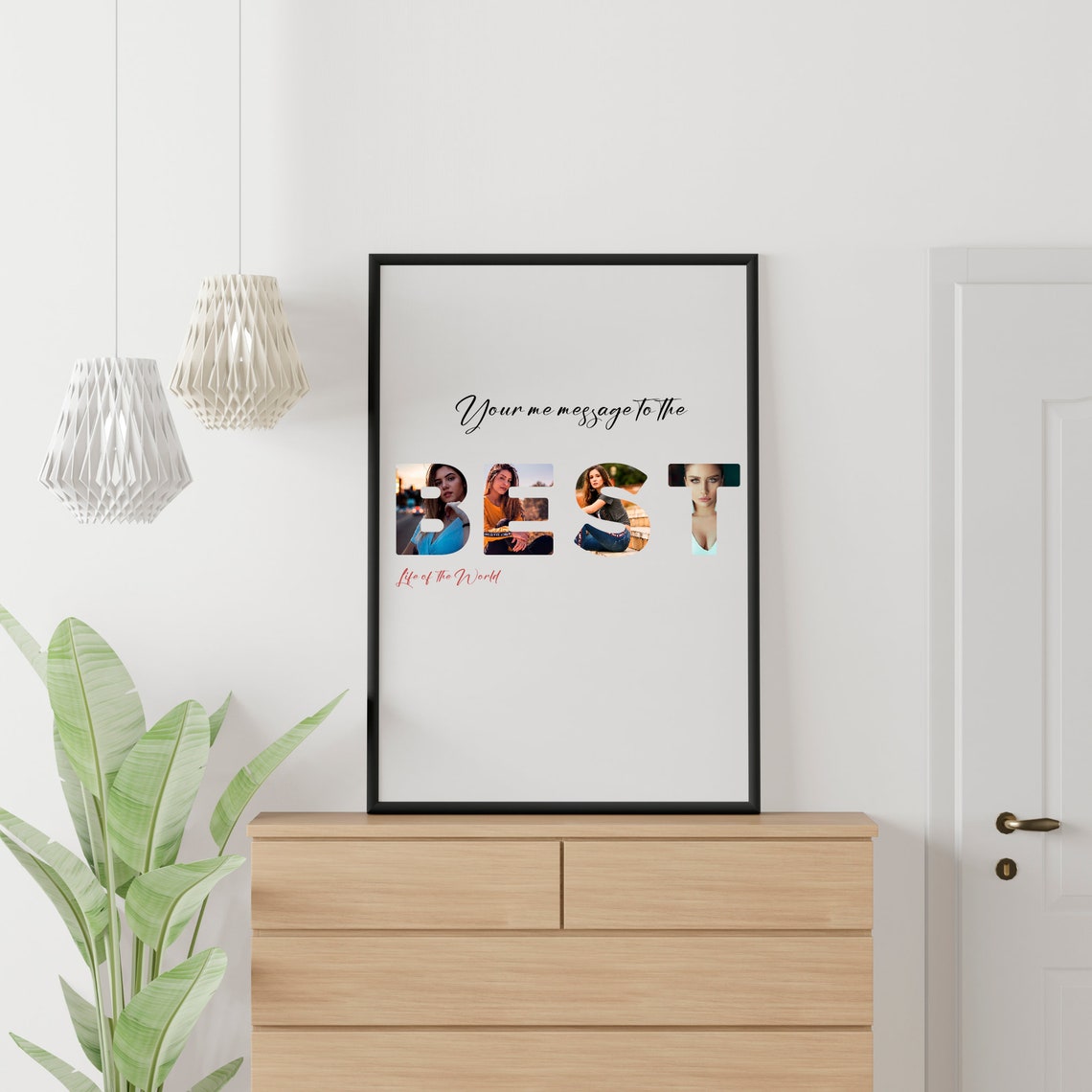 PRINTABLE Christmas Gift, Custom Word Collage, Personalized Photo ...