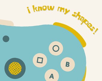 I Know My Shapes DIGITAL DOWNLOAD/ Playroom Wall Printable - Etsy