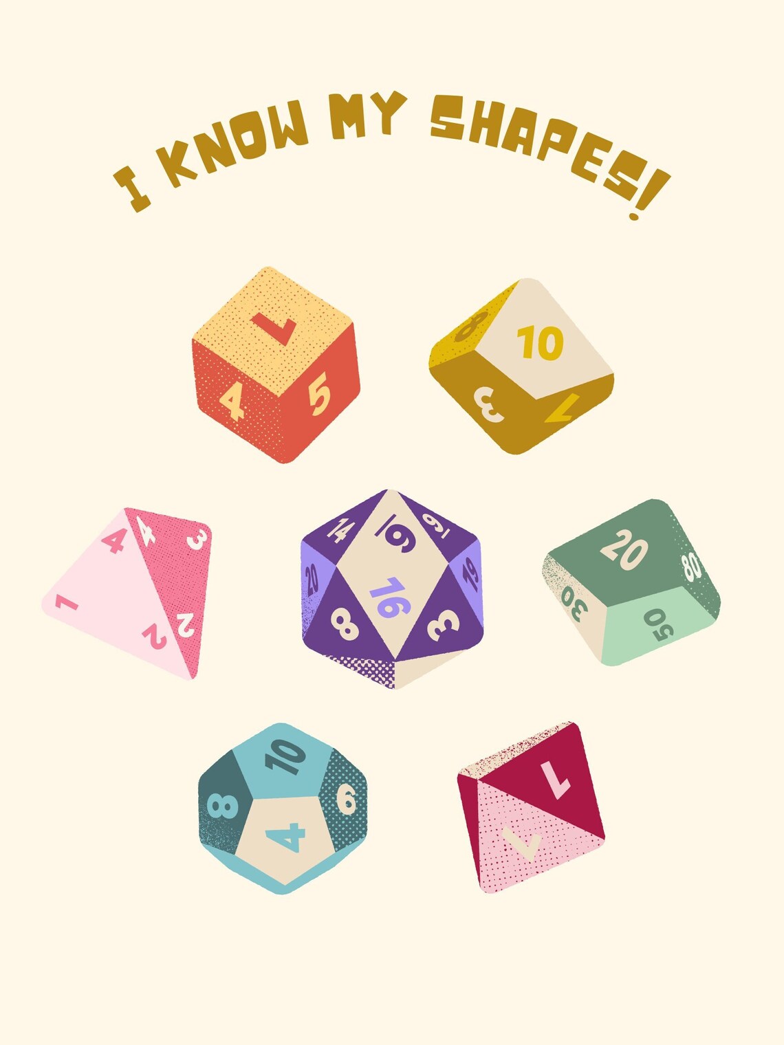 I Know My Shapes DIGITAL DOWNLOAD/ Playroom Wall Printable, Dnd Poster ...