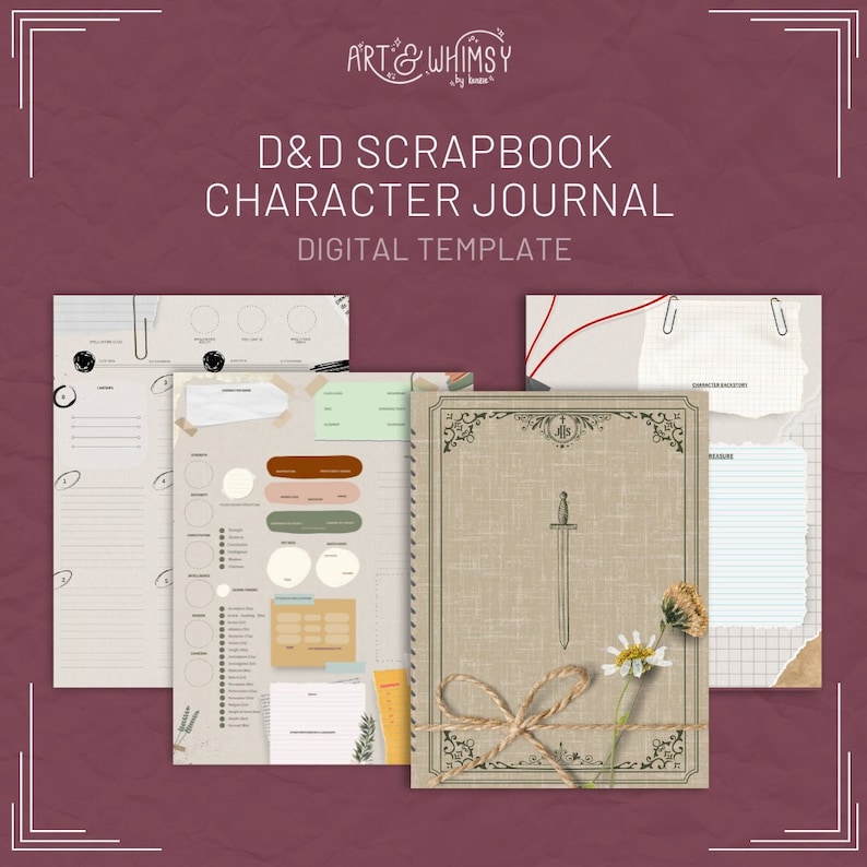 Scrapbook Dnd 5e Campaign Journal/ Character Journal PDF/ Dungeons and ...