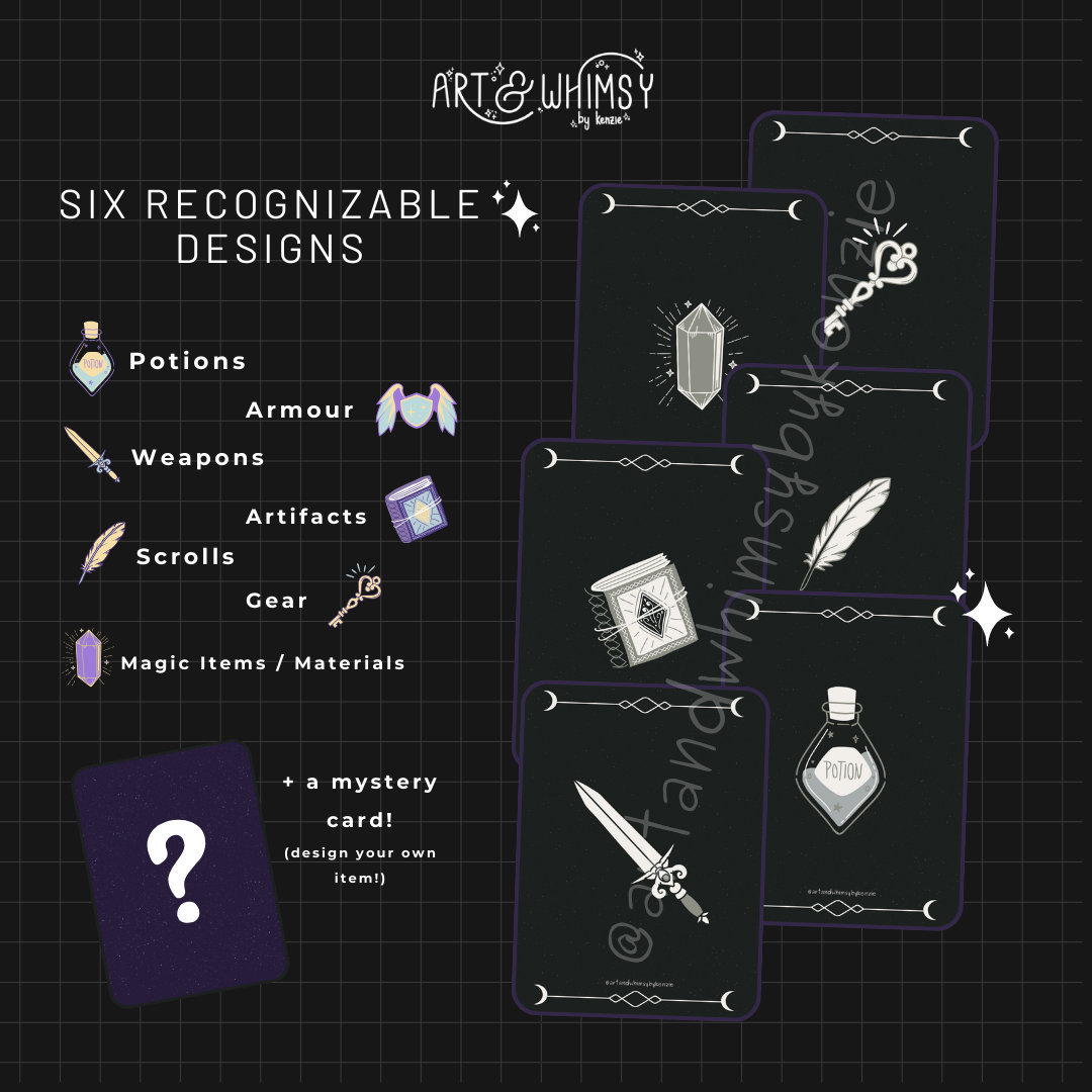 Dnd 5e Printable Fillable Custom Item Cards/digital TTRPG Cards/rpg Digital Download/dnd ...