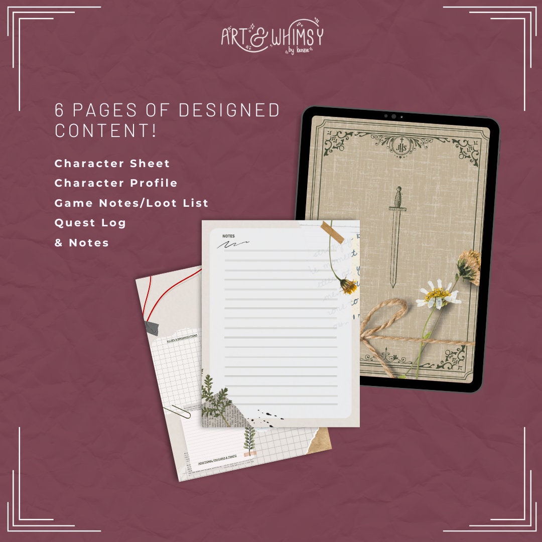 Scrapbook Dnd 5e Campaign Journal/ Character Journal PDF/ Dungeons and ...