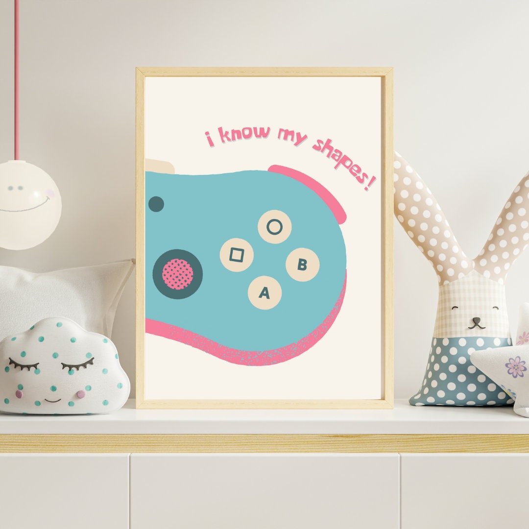 I Know My Shapes! DIGITAL DOWNLOAD/ Playroom Wall Printable,decor ...
