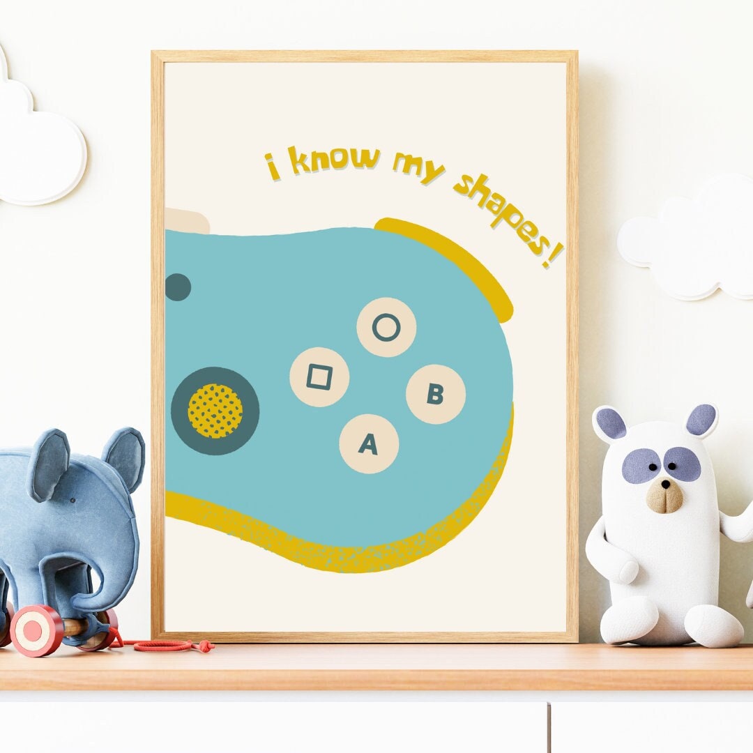 I Know My Shapes! DIGITAL DOWNLOAD/ Playroom Wall Printable,decor ...