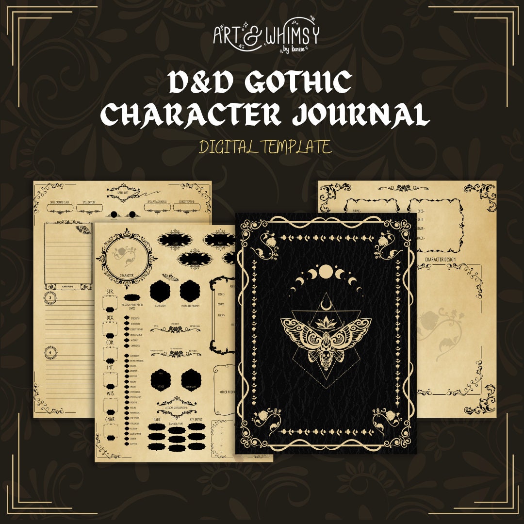 Victorian Gothic Dnd 5e Campaign Journal/pdf Dnd Character - Etsy UK