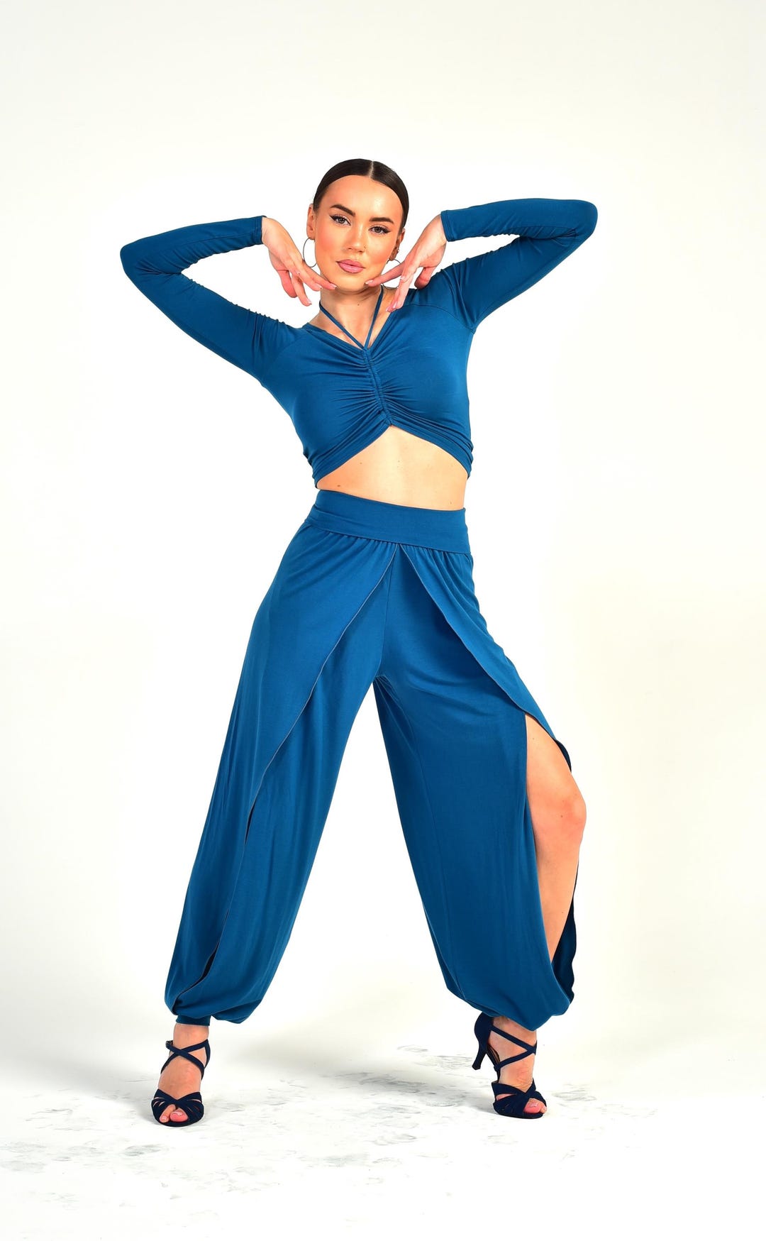 Dance Shalvars With Side Cuts, Fold Over Waist Band Made of Softest ...