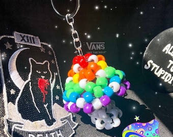 Mushroom Kandi Keychain - Etsy