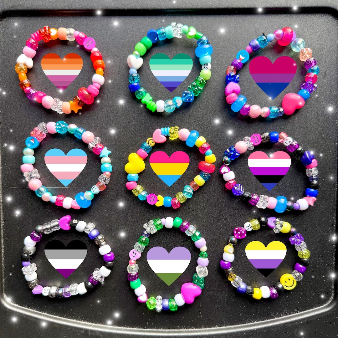 Aesthetic Pride Kandi Singles | LGBTQ+ Pride | Decora Kei | Scene Emo ...
