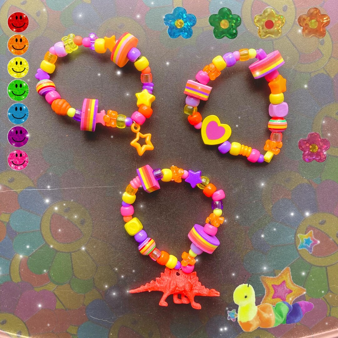 Kidcore PHAT Kandi Single Set | Fat Kandi Toy Clowncore Bracelets | Y2K ...