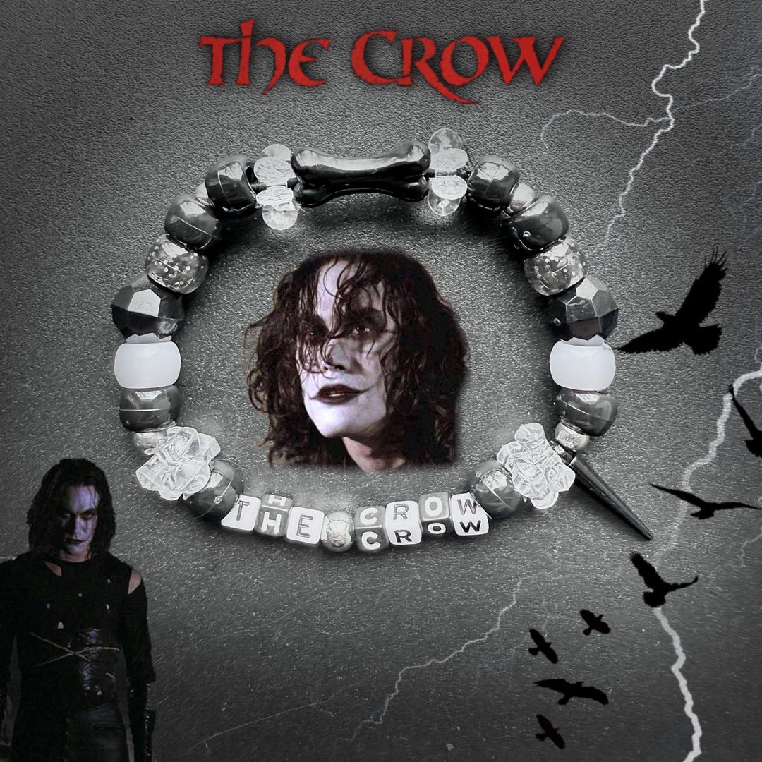 The Crow Kandi Single Eric Draven Kandi Bracelet 90s Goth Emocore ...