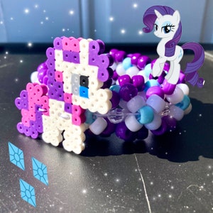 MLP Perler 3D Kandi Cuff My Little Pony 3D Cuff Scenecore Scene Perler ...