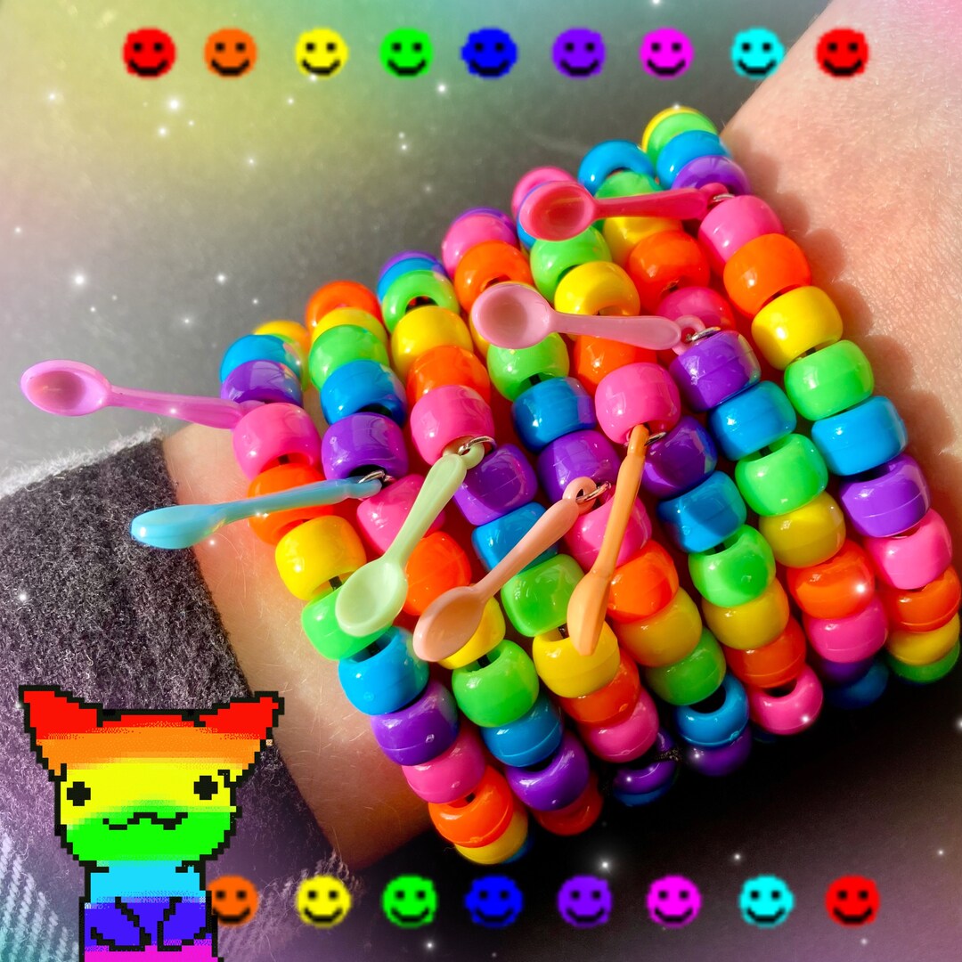 Spoon Charm Kandi Single Y2K 2000s Kidcore Scenecore Bracelet Kandi ...