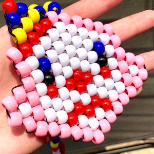Clowncore Kandi Necklace Sad Clown Kidcore Peyote Charm Kandi Charm ...