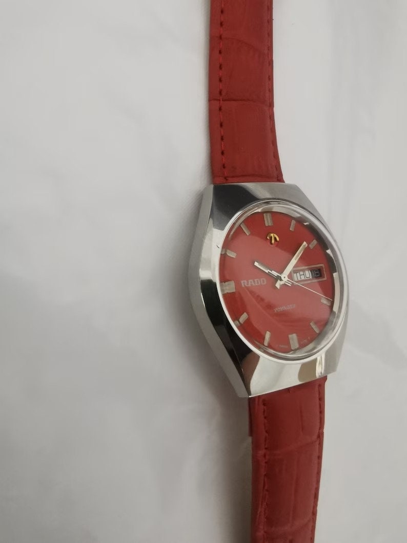 Rado Voyager Watch Men36mm Scarlet Red Colour Dial Automatic Round ...