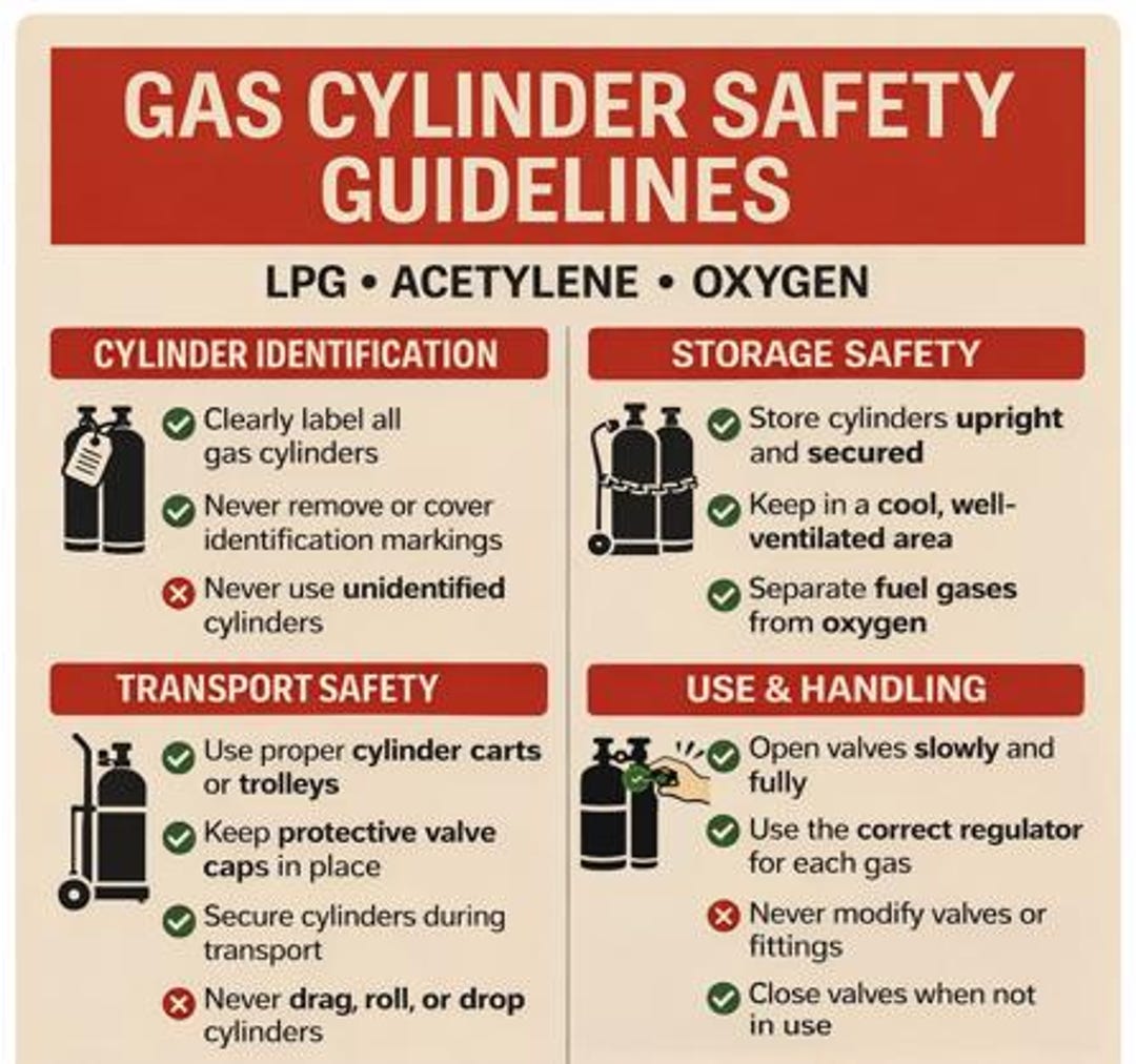 Digital Download: Gas Cylinder Safety Poster | LPG Oxygen Acetylene ...