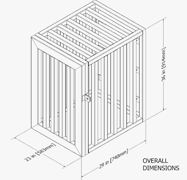 Digital Plan: Industrial Type Design Wall-mounted Gas Cage - Cylinder ...