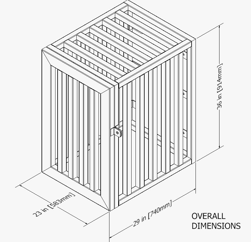 Digital Plan: Industrial Type Design Wall-mounted Gas Cage - Cylinder ...