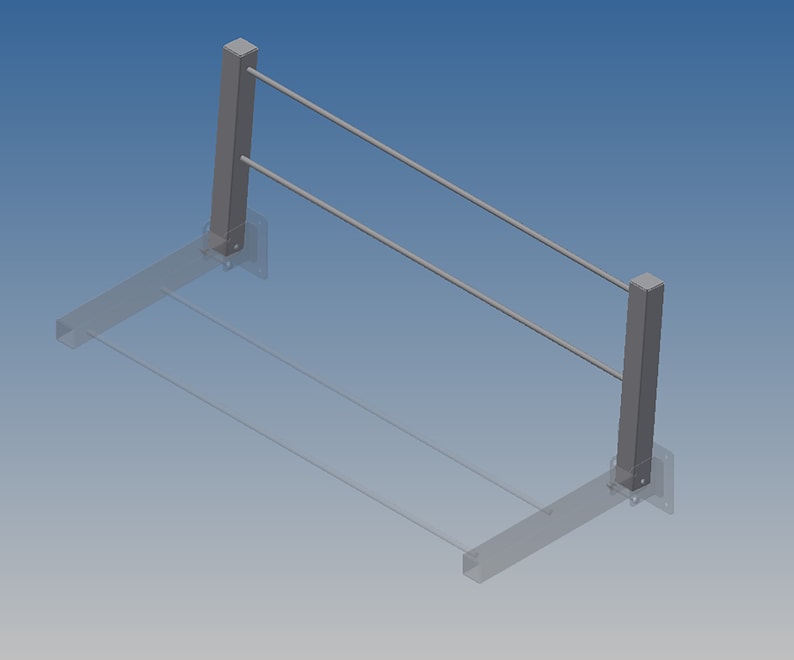 Digital Plan : Foldable Wall-mounted Clothes Hanger Rack - DIY for ...