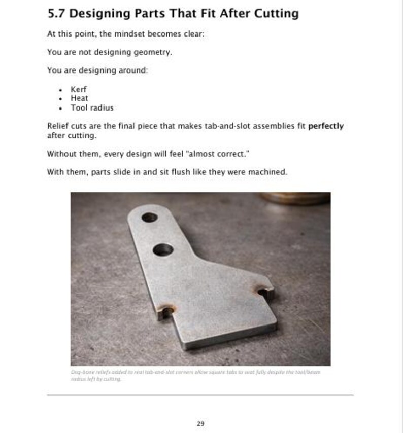 Ebook : Designing DXF Files for Laser Cutting & CNC | Kerf, Tabs, Holes ...
